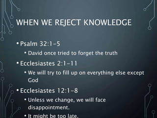 Rejecting Knowledge | PPT