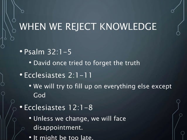 Rejecting Knowledge | PPT