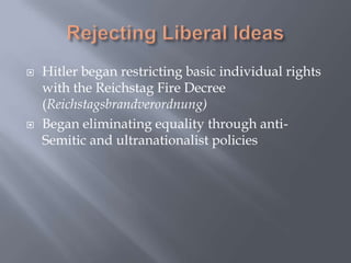 Rejection of liberalism | PPTX