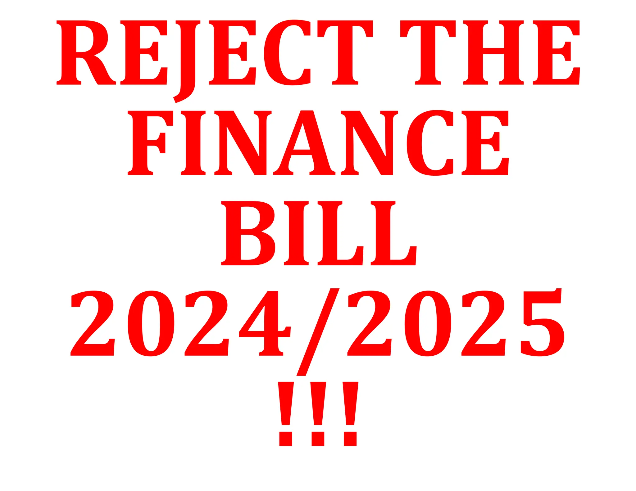 REJECT THE FINANCE BILL DOCUMENT FOR THE | PPT
