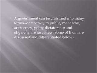 types of Government | PPT
