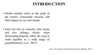 OCULAR MOTILITY, OCULAR MOVEMENT OF THE EYE .pptx