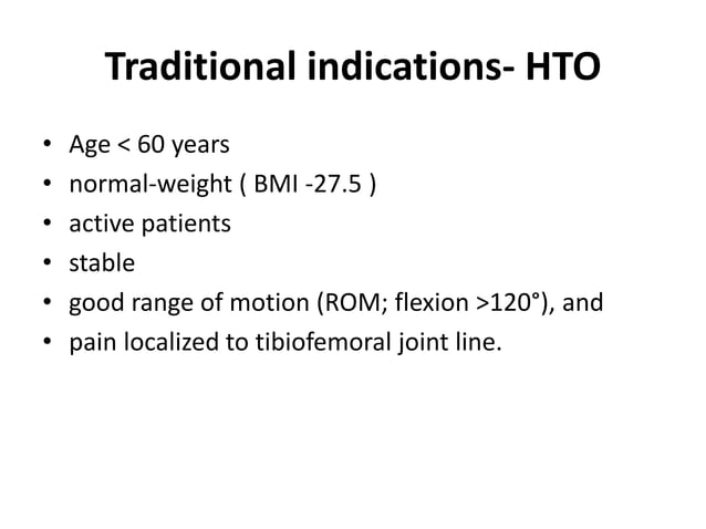 HTO vs UKA in unicompartmental OA Knee | PPTX | Surgery | Medical Health