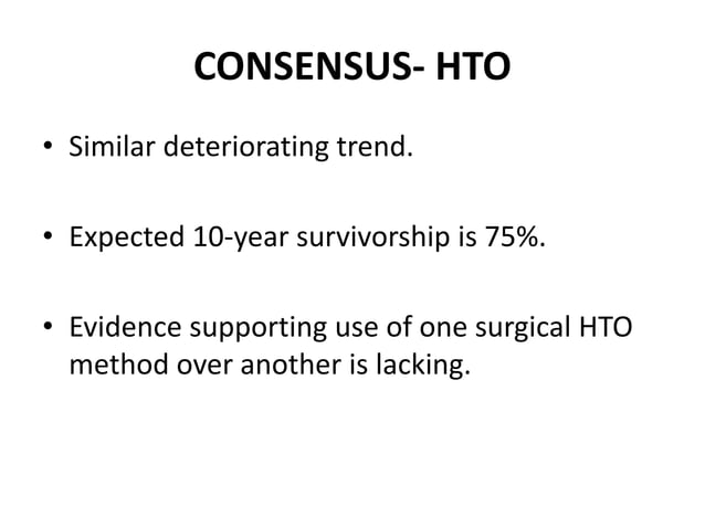 HTO vs UKA in unicompartmental OA Knee | PPTX | Surgery | Medical Health