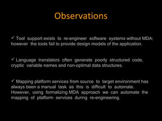 Rejunevating software reengineering processes | PPT | Computer Software and Applications | Computing