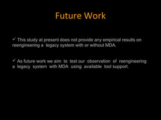 Rejunevating software reengineering processes | PPT | Computer Software and Applications | Computing