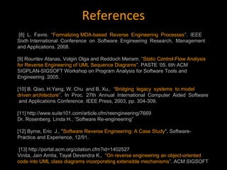 Rejunevating software reengineering processes | PPT | Computer Software and Applications | Computing