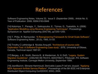 Rejunevating software reengineering processes | PPT | Computer Software and Applications | Computing