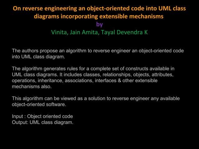Rejunevating software reengineering processes | PPT | Computer Software and Applications | Computing