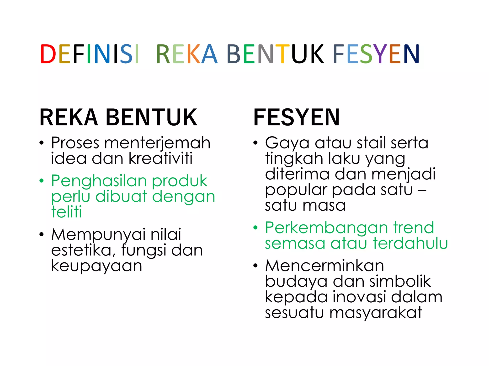 Reka bentuk fesyen | PDF