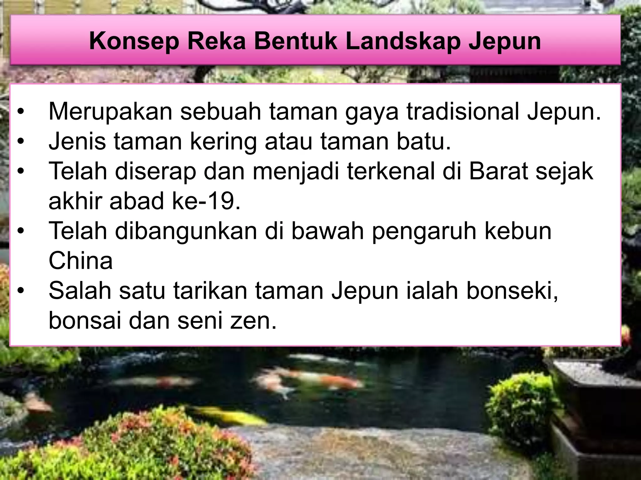 REKA BENTUK LANDSKAP PENDIDIKAN SENI VISUAL TINGKATAN 3 | PPTX