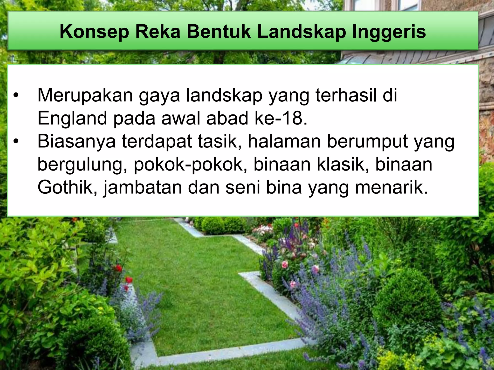 REKA BENTUK LANDSKAP PENDIDIKAN SENI VISUAL TINGKATAN 3 | PPTX