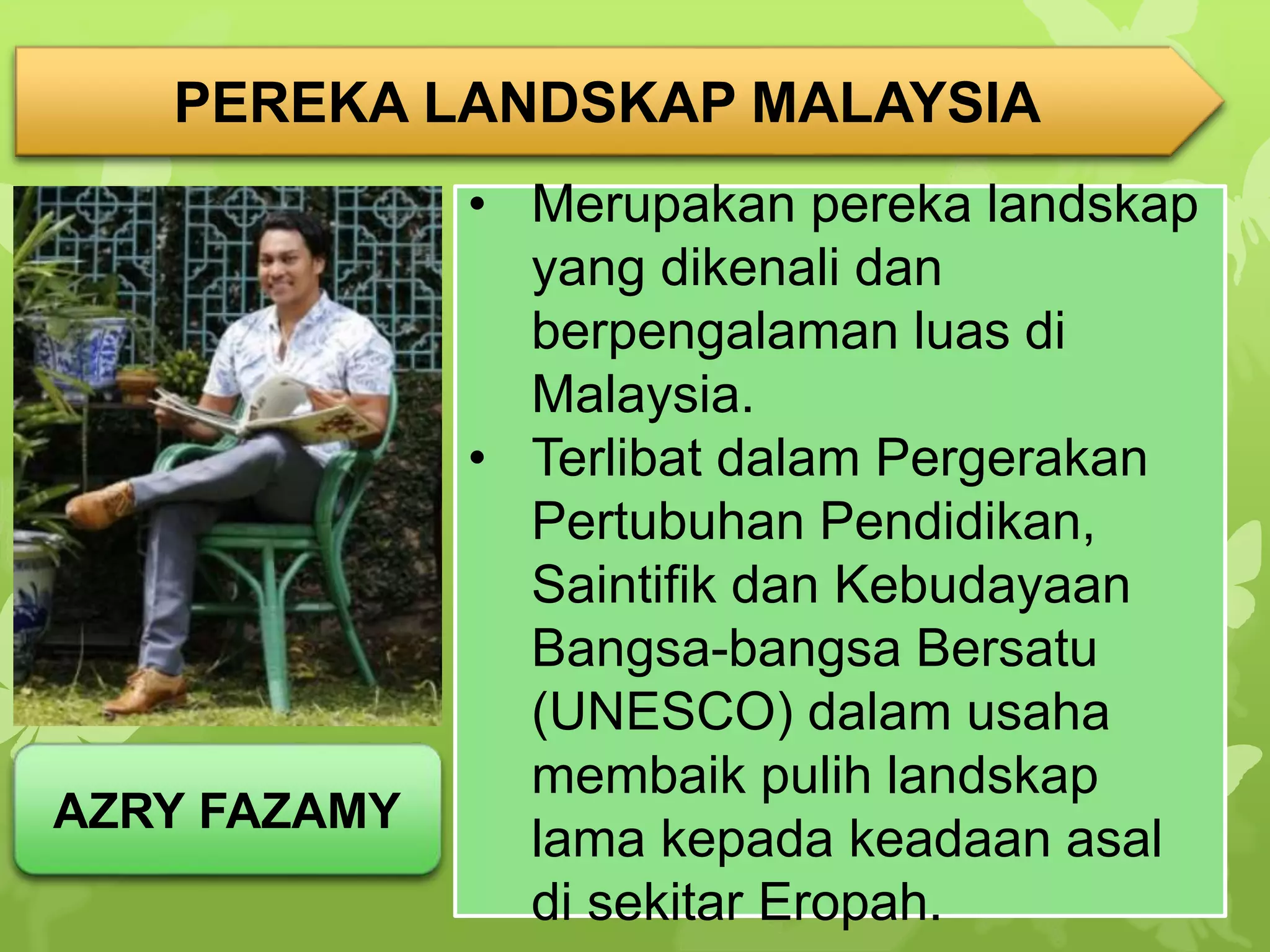 REKA BENTUK LANDSKAP PENDIDIKAN SENI VISUAL TINGKATAN 3 | PPTX