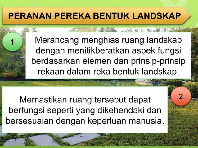 REKA BENTUK LANDSKAP PENDIDIKAN SENI VISUAL TINGKATAN 3 | PPTX