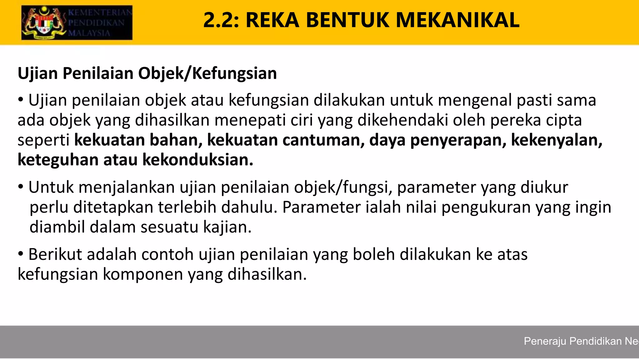 Reka bentuk mekanikal | PPTX