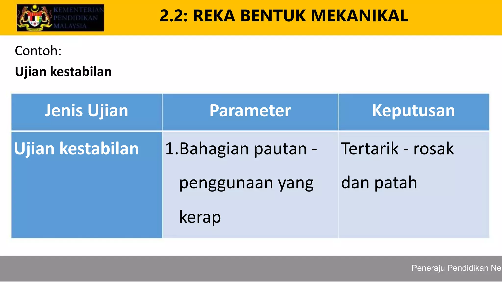 Reka bentuk mekanikal | PPTX