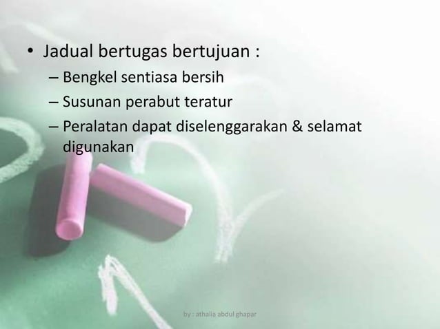 RBT Tahun 4 : Unit 1 Organisasi Bengkel | PPTX