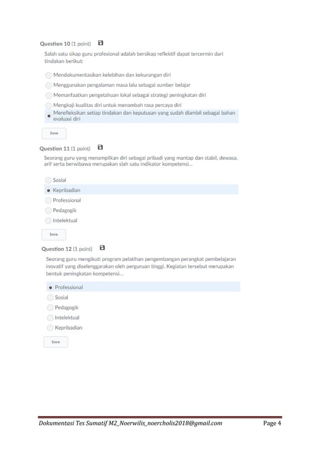 Rekap soal kompetensi pedagogi | PDF