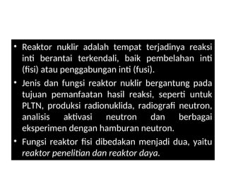 Rekator nuklir fisika inti universitas.ppt