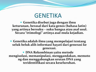 Rekayasa genetika | PPT
