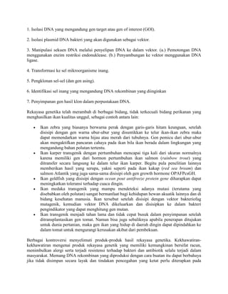 Rekayasa genetika | DOCX