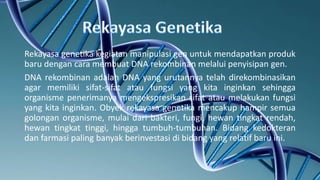 Rekayasa genetika | PPTX