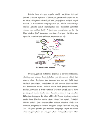 Rekayasa genetika dalam bioetika | DOCX