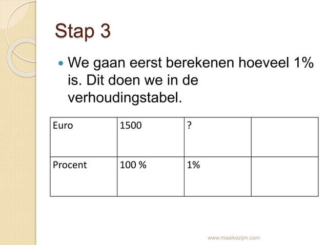 Rekenen met procenten | PPT