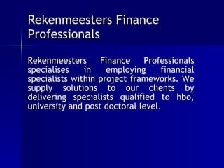Rekenmeesters In English | PPT