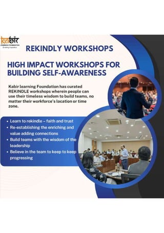 Kabir Learning Foundation's REKINDLE LEADERSHIP Workshops | PDF