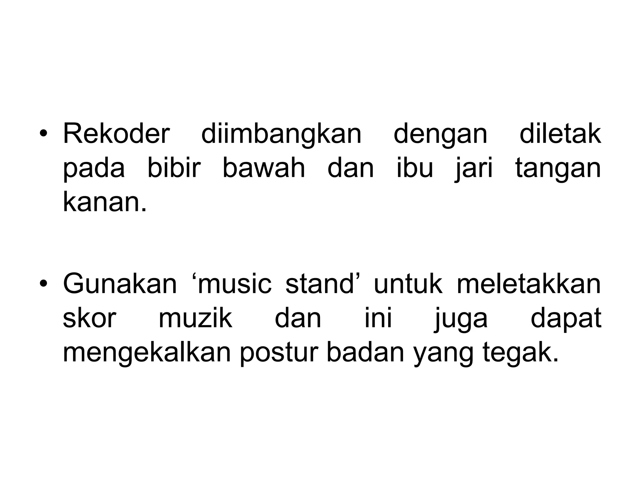 Teknik Bermain Rekoder | PPTX