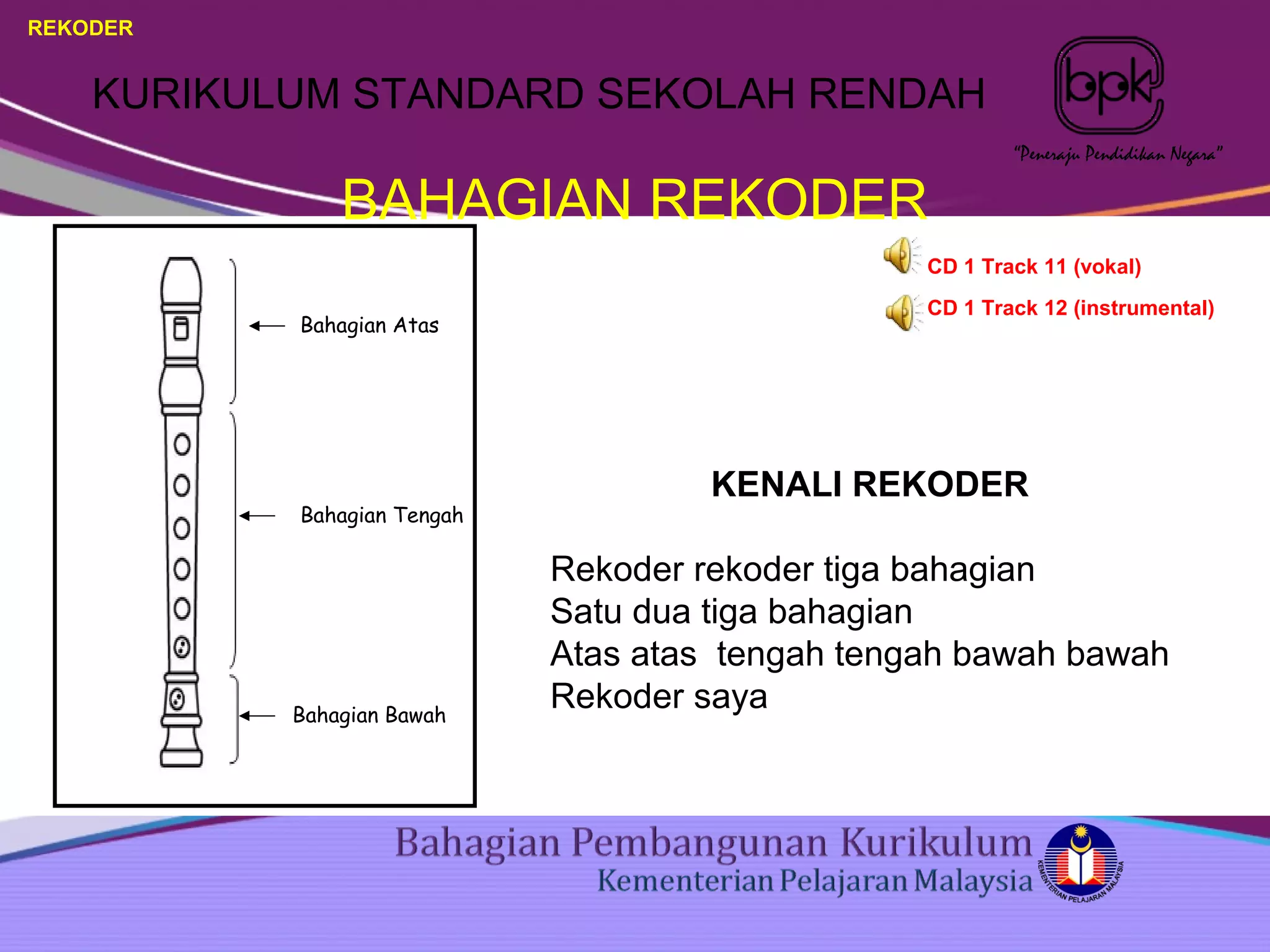 Rekoder pengenalan | PPT