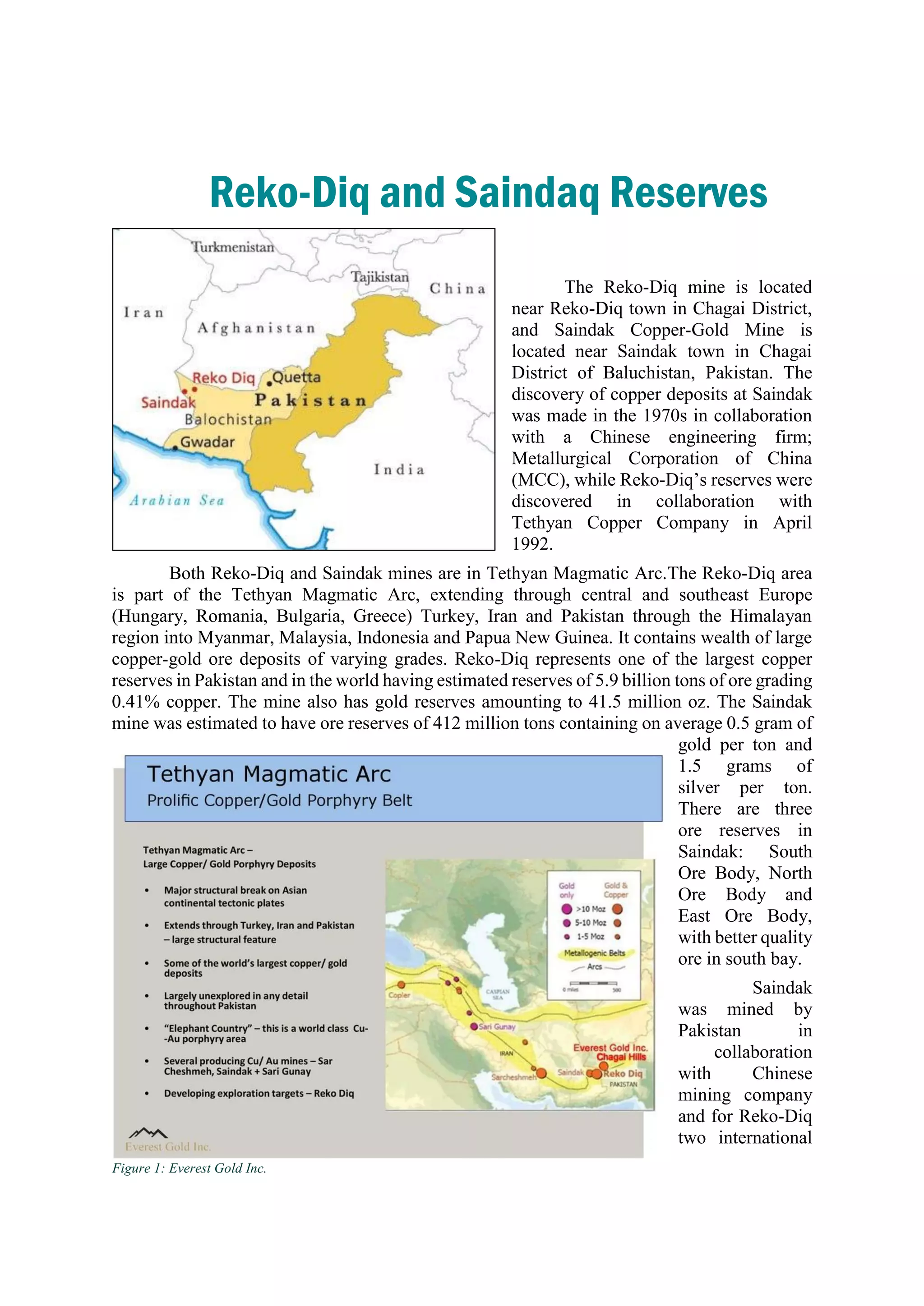 Reko-Diq and Saindaq Reserves Similarities and Differences | PDF