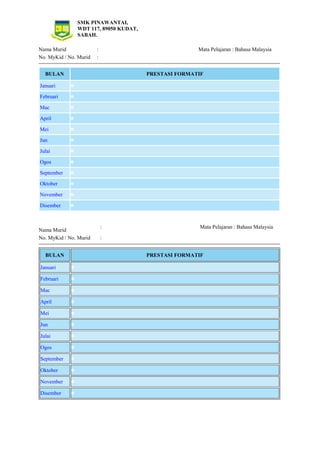 Rekod prestasi sppbs | PDF