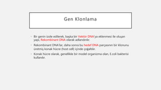Rekombinant dna ve klonlama | PPTX