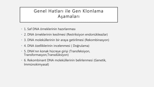 Rekombinant dna ve klonlama | PPTX