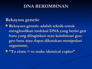 Rekombinasi Genetik | PPT