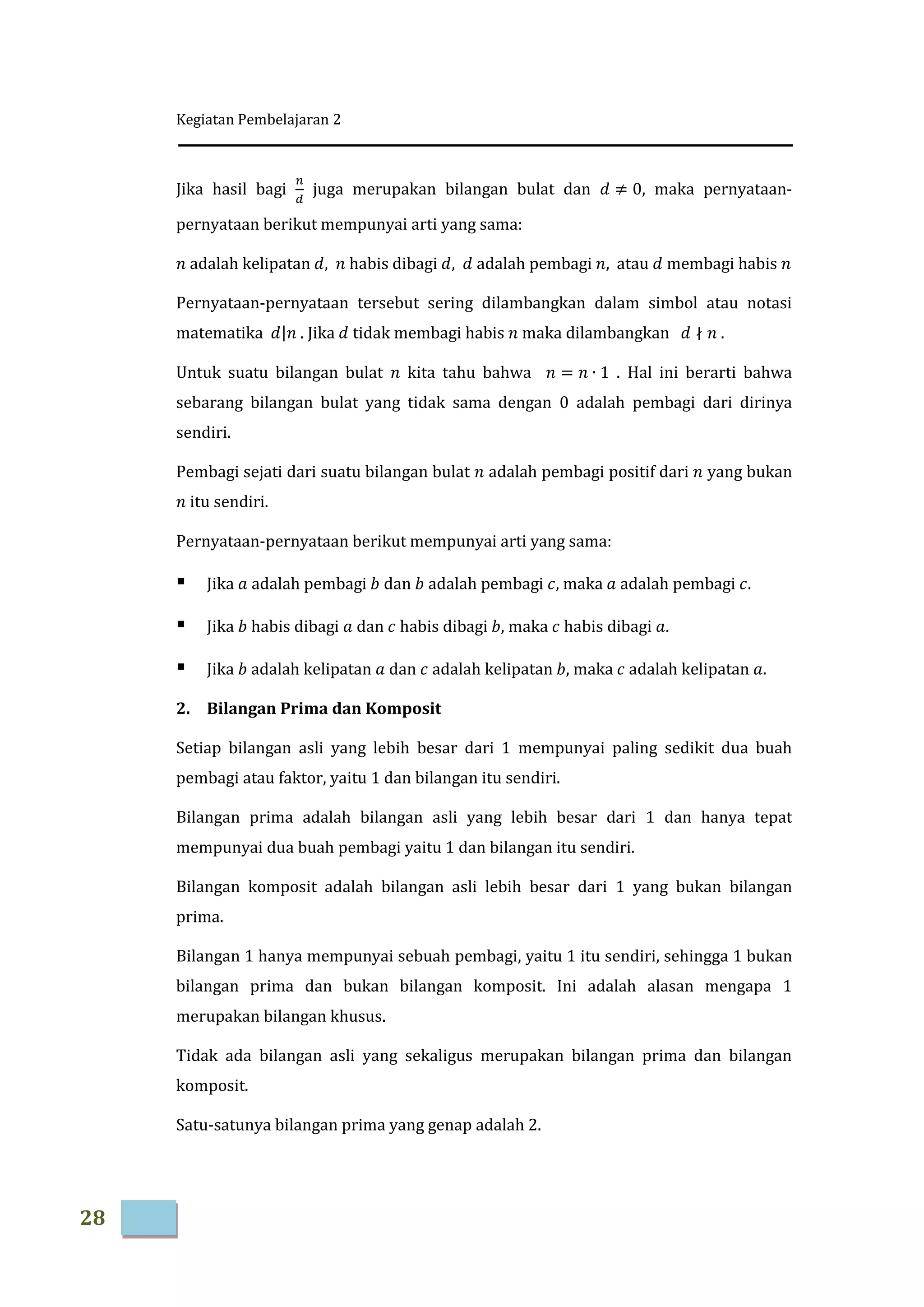 Bilangan, notasi Sigma, Barisan, dan Deret | PDF