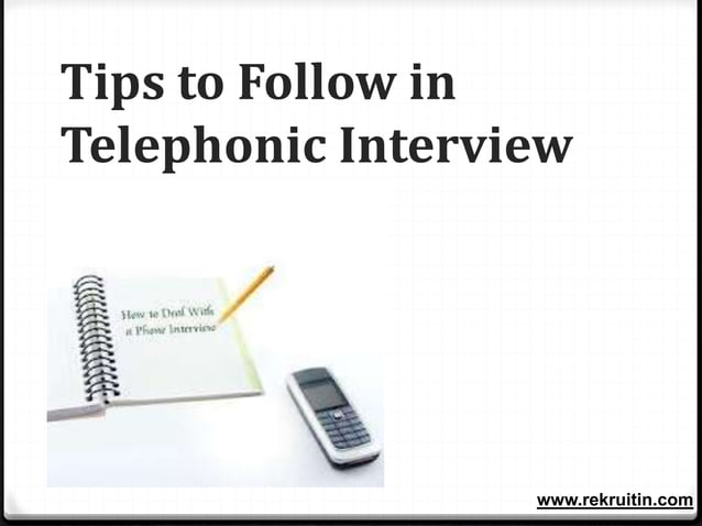 Tips On Telephonic Interview Round | PPTX | Resume Writing and Advice ...