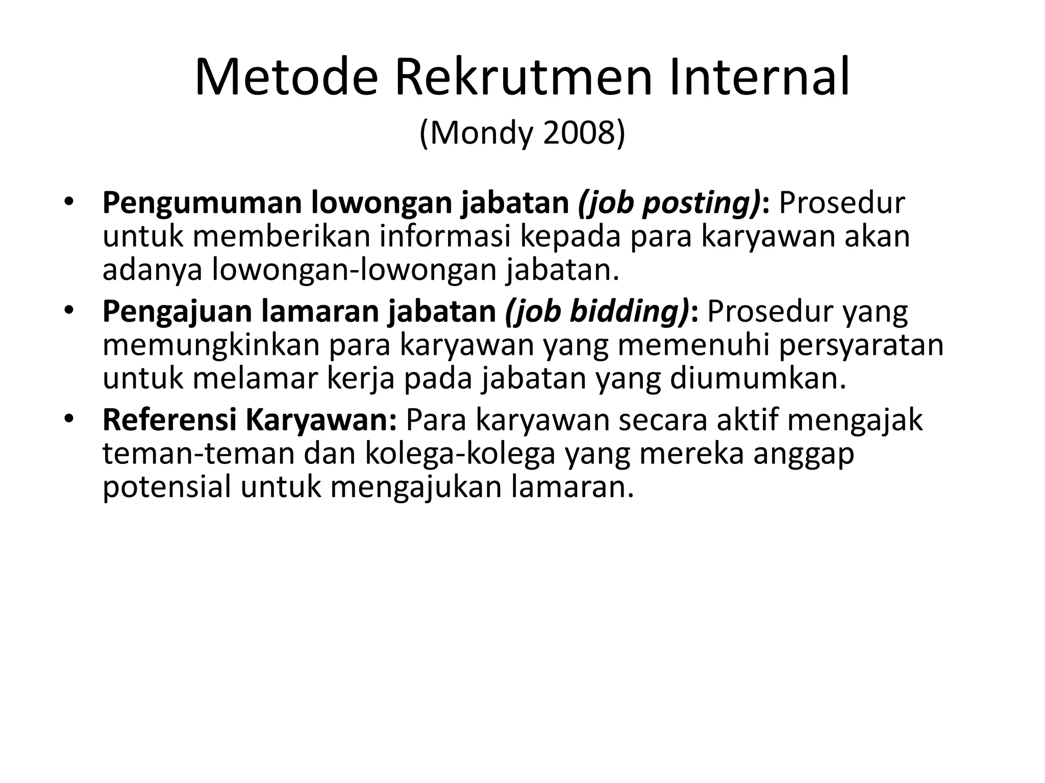 Rekruitmen dan seleksi | PPTX