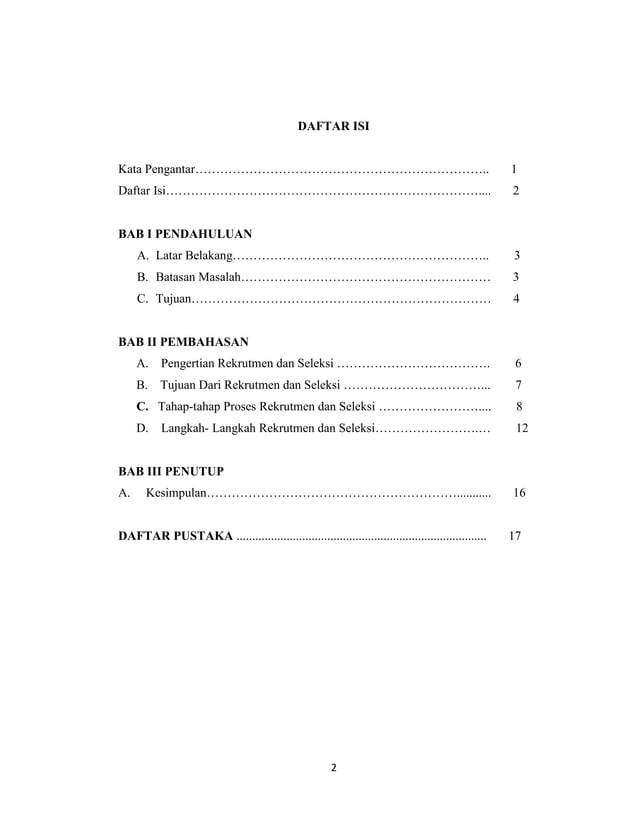 Rekrutmen dan seleksi | DOCX