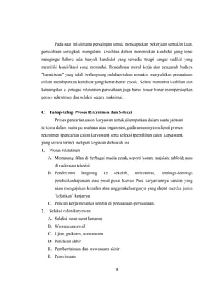 Rekrutmen dan seleksi | DOCX