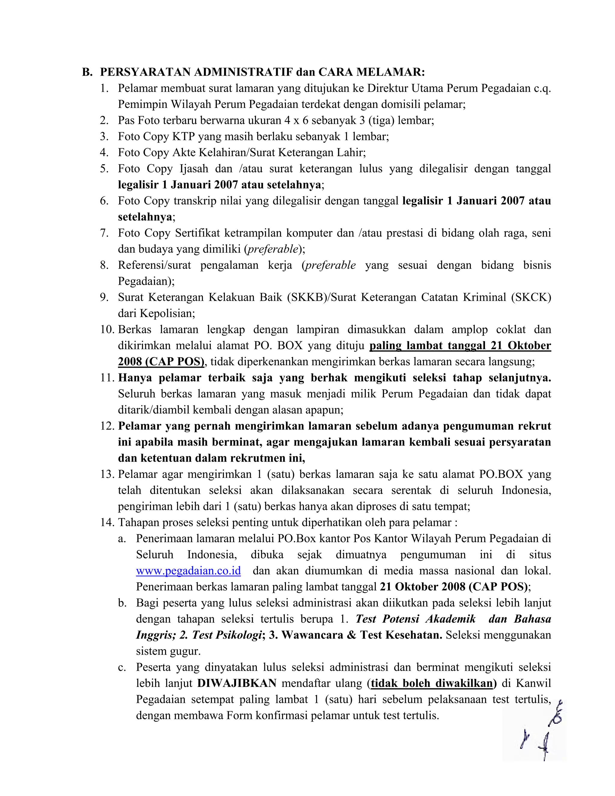 Rekrut Pengadaian2008 | PDF