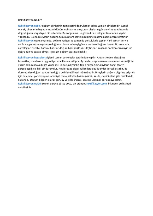 Rektifikasyon nedir | PDF