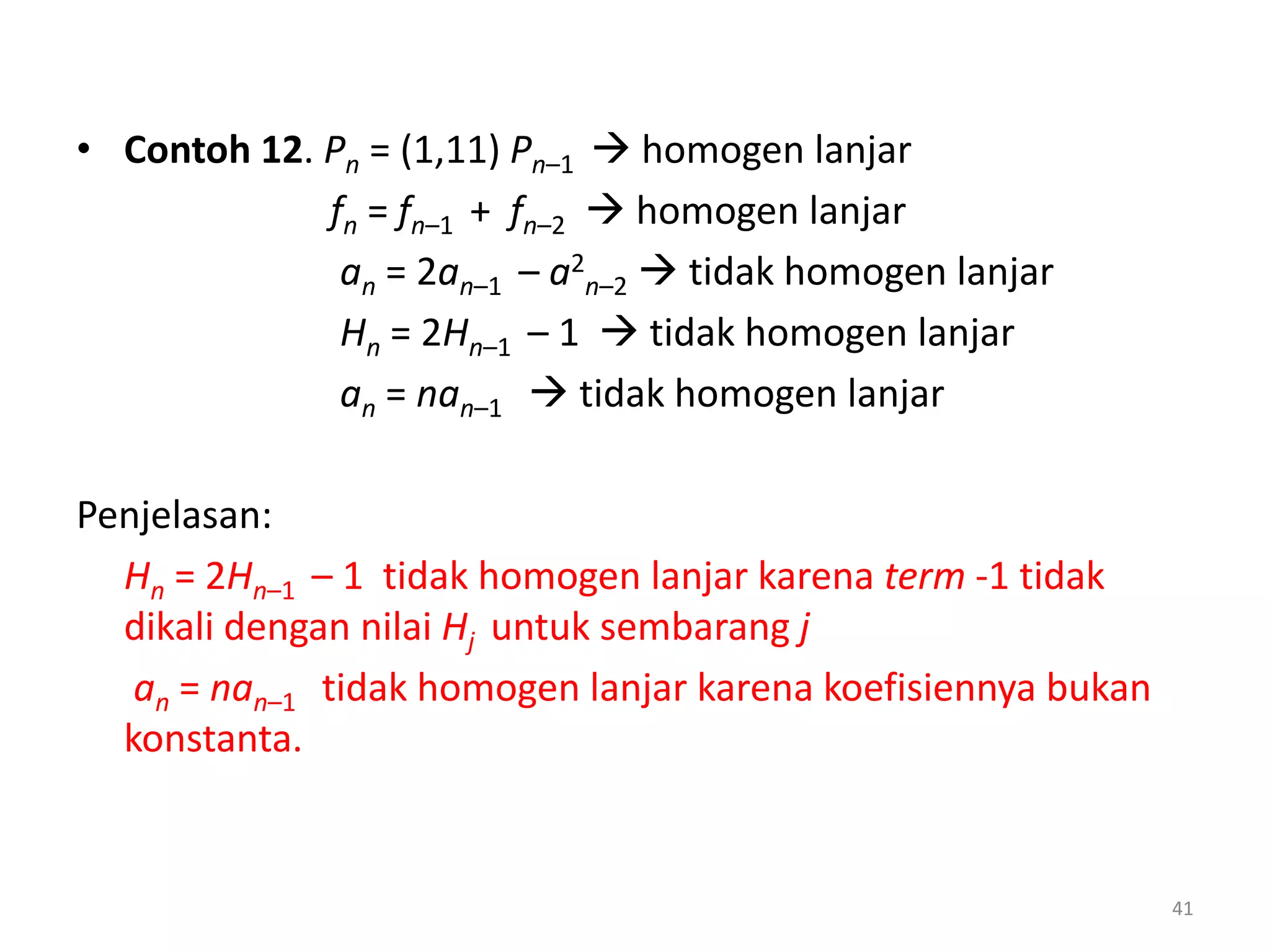 Rekursi dan relasi rekurens | PPTX