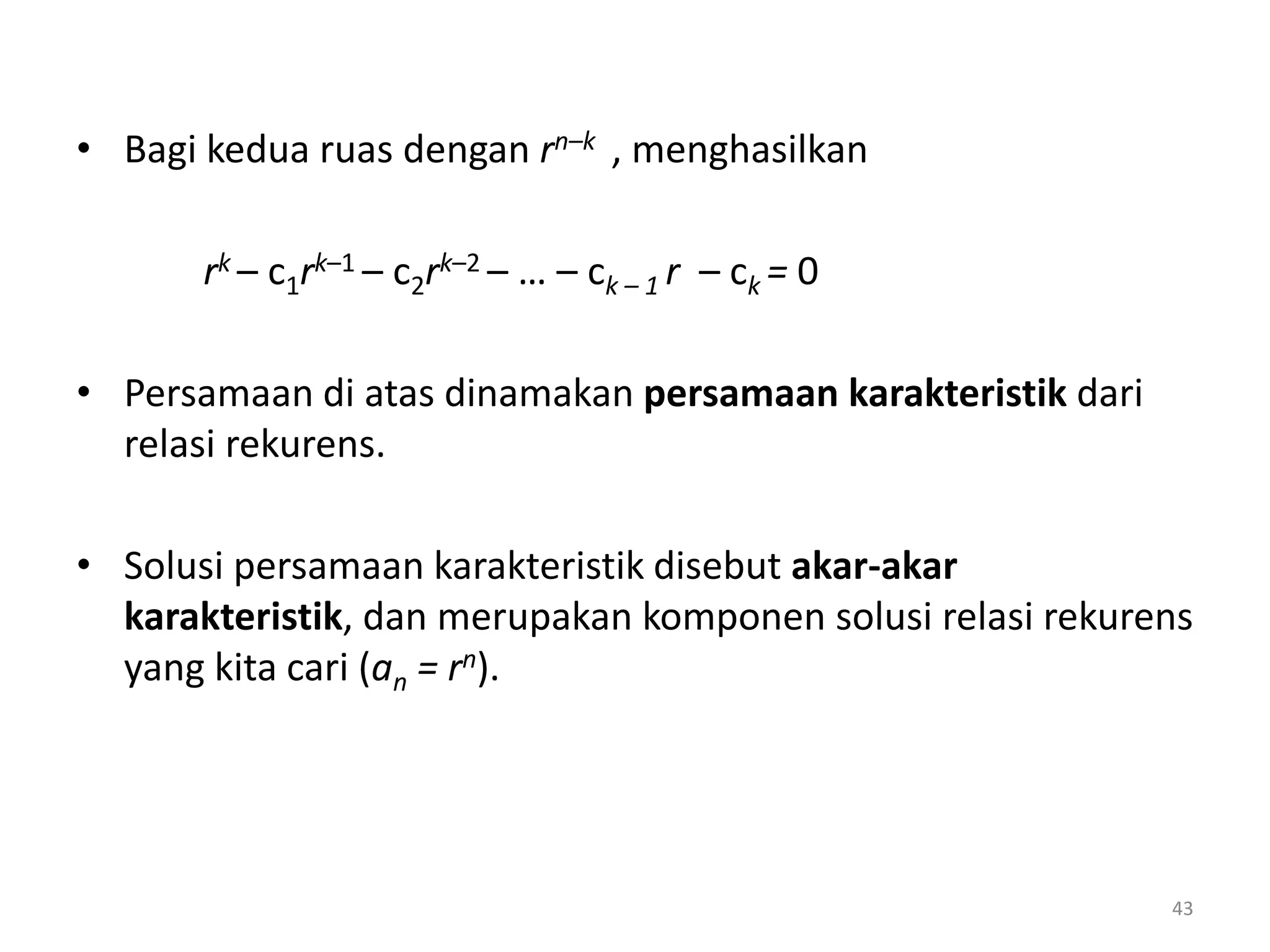 Rekursi dan relasi rekurens | PPTX