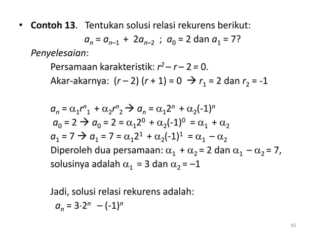 Rekursi dan relasi rekurens | PPTX