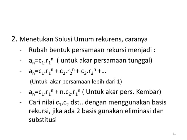 Rekursi dan Relasi Rekurens Kelas 11 Sains Tek.pptx