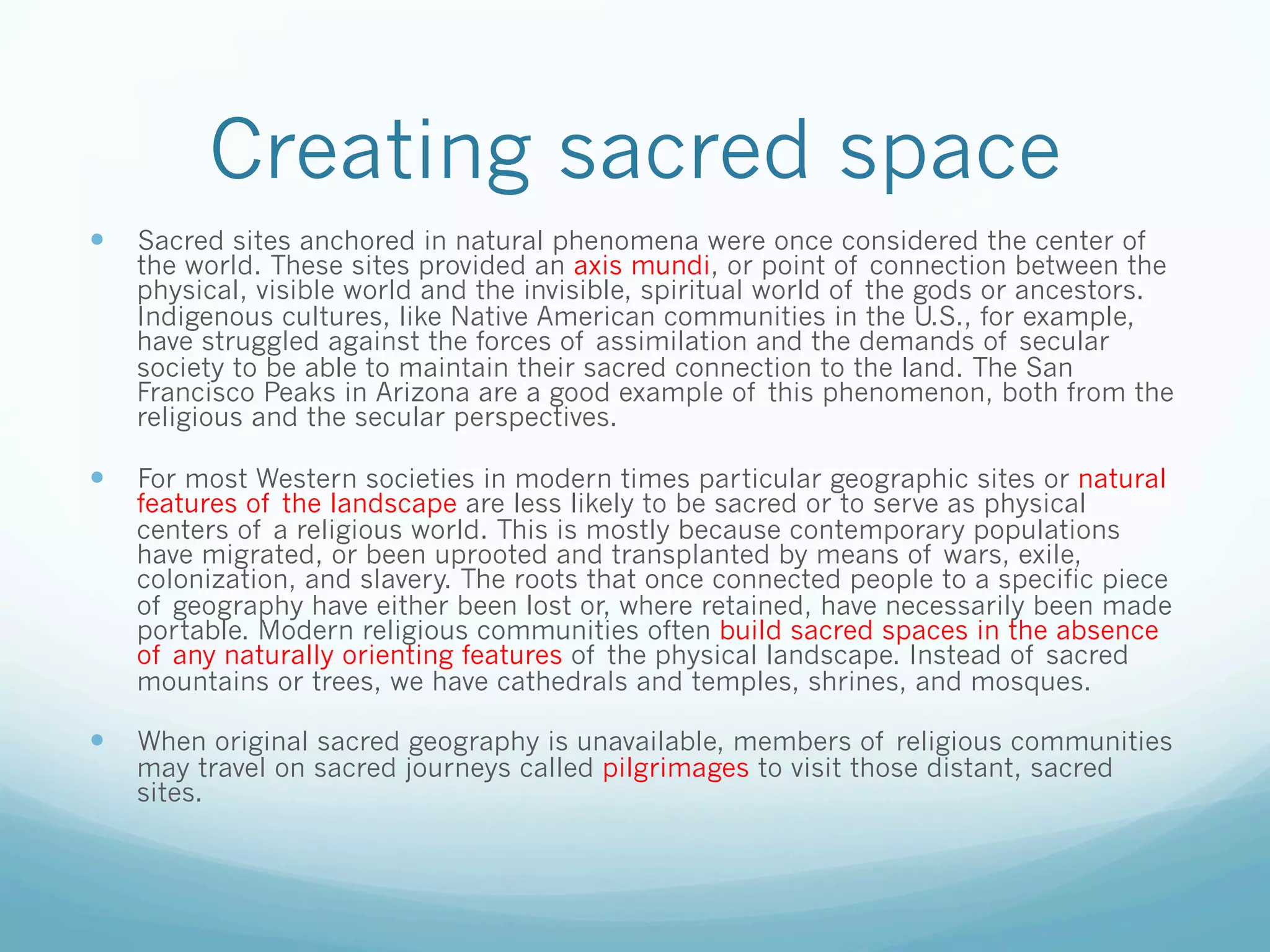 Rel 207 sacred space and sacred time | PDF