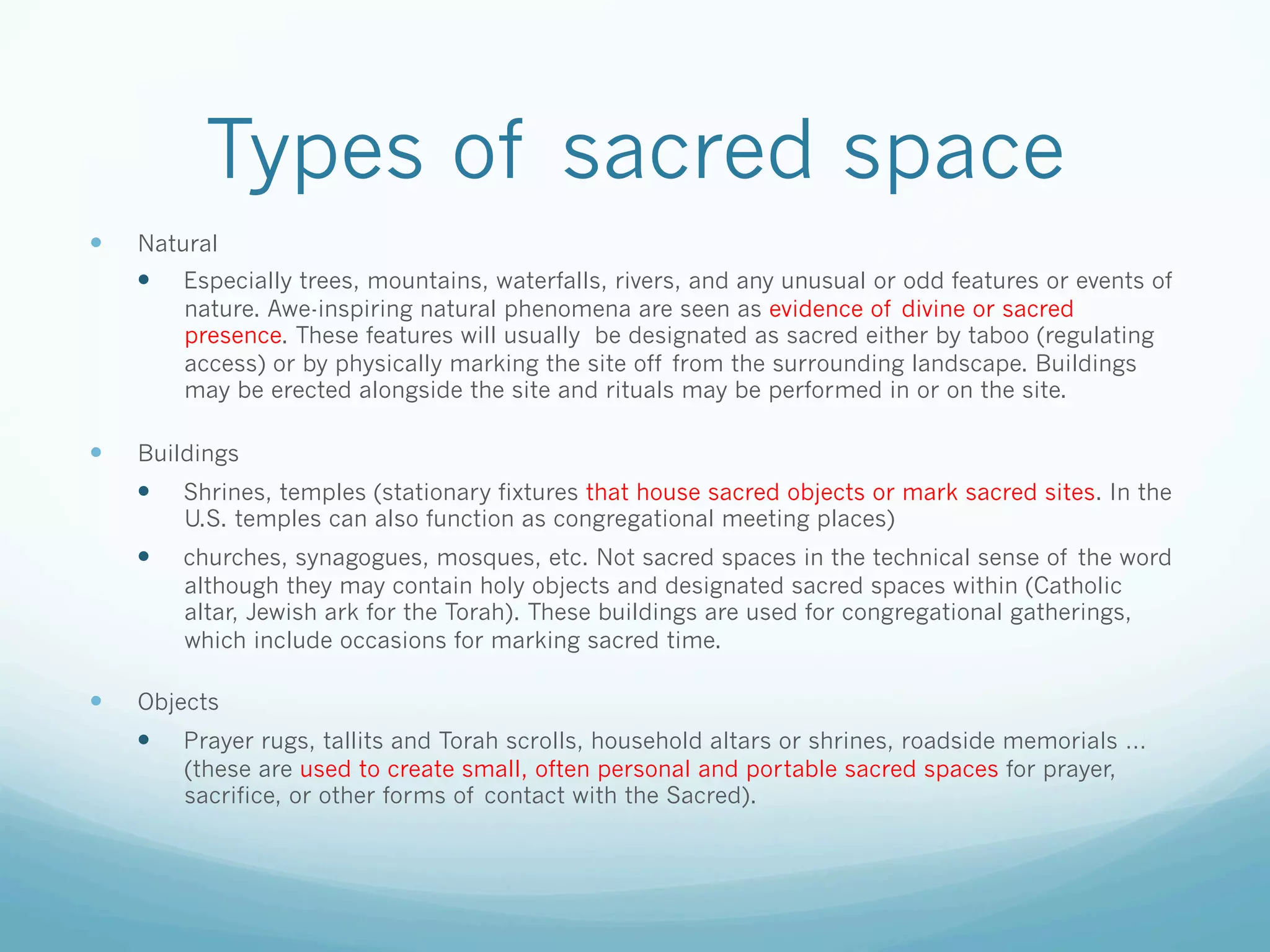Rel 207 sacred space and sacred time | PDF